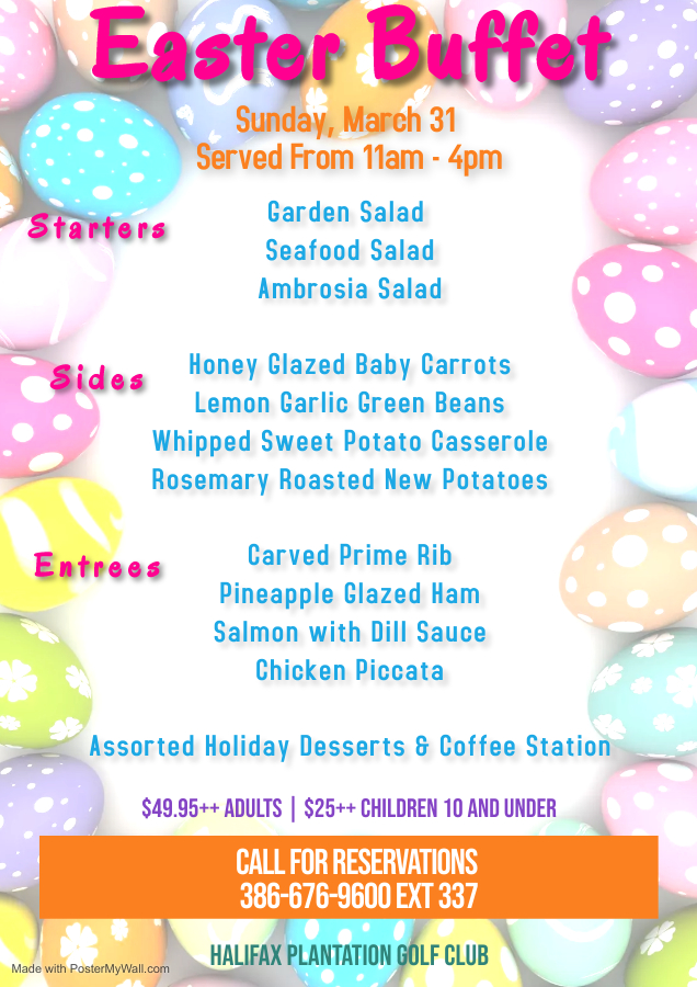 Easter Buffet - Halifax Plantation Golf Club